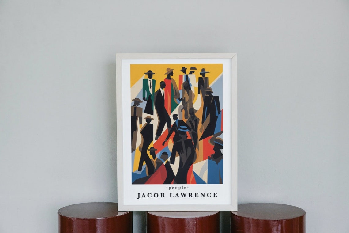 Jacob Lawrence Poster, Expressive Modern Art Print for Interior Design ...