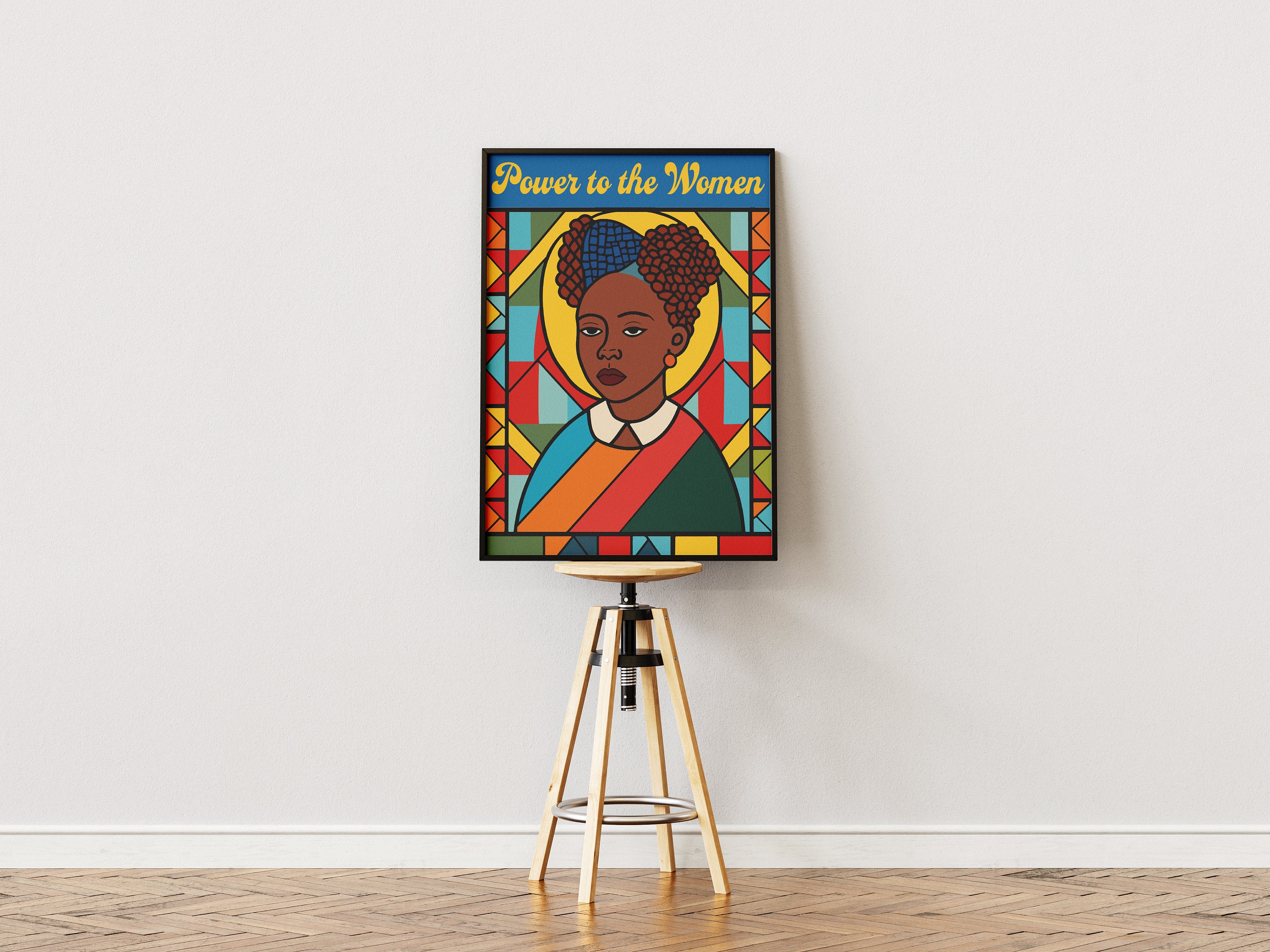 Faith Ringgold Artwork, Power to the Woman, BLM, Black Art, Feminist ...