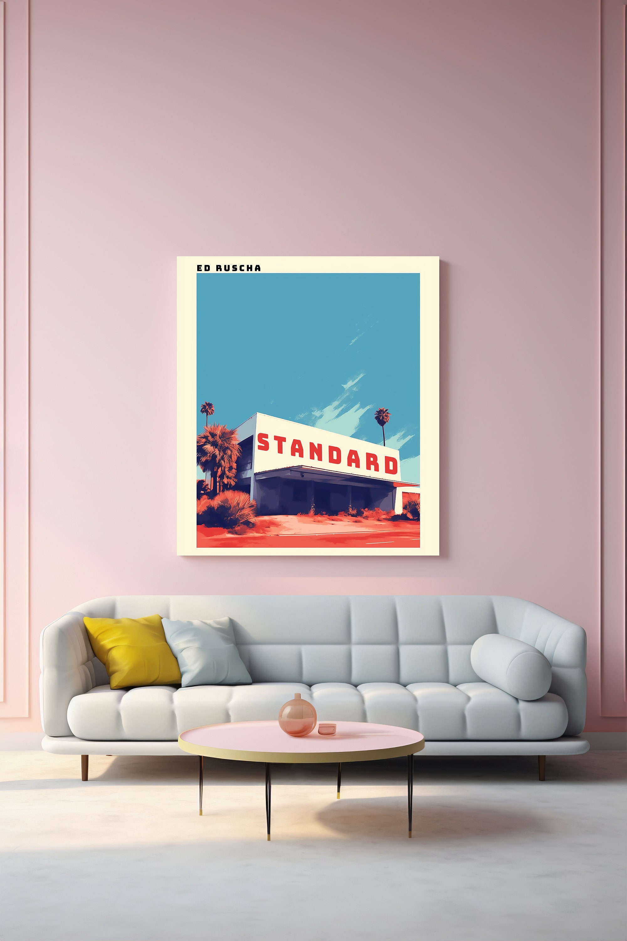 Ed Ruscha Art ,gasoline Stations Poster, Mid Century Modern Art Print ...