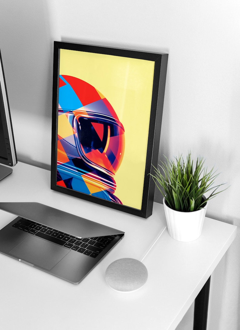Motorcycle Helmet Poster, Andy Warhol Style Artwork, Gift for Biker ...