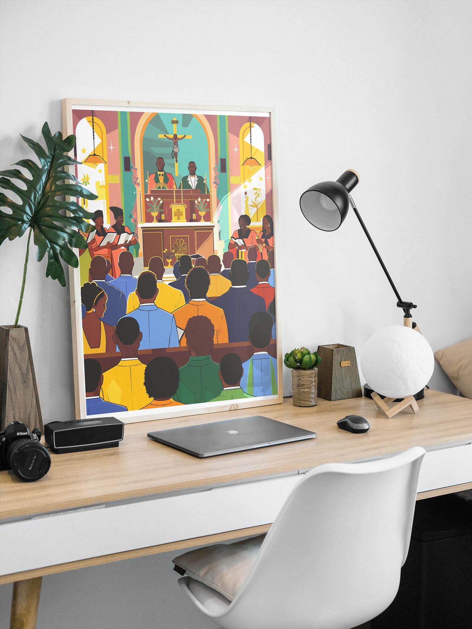 Christ Church Poster, Christian Art, Follow Jesus Art, African American ...