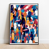 Afro American People Dancing Poster, African American Art, Black ...