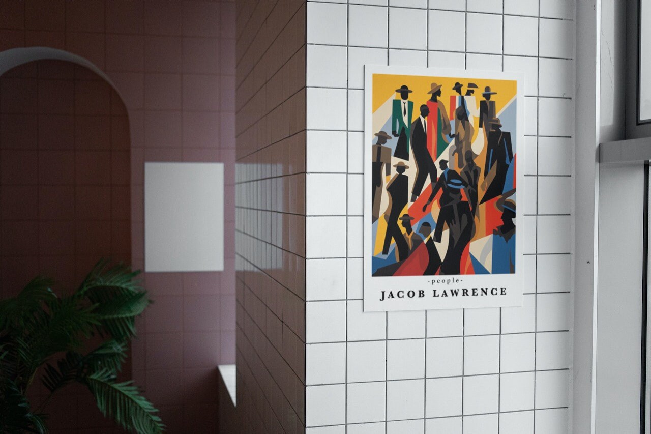 Jacob Lawrence Poster, Expressive Modern Art Print for Interior Design ...