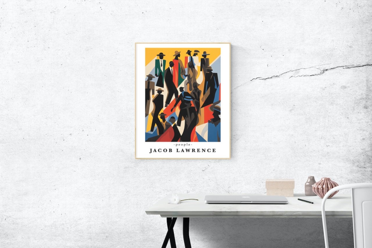 Jacob Lawrence Poster, Expressive Modern Art Print for Interior Design ...
