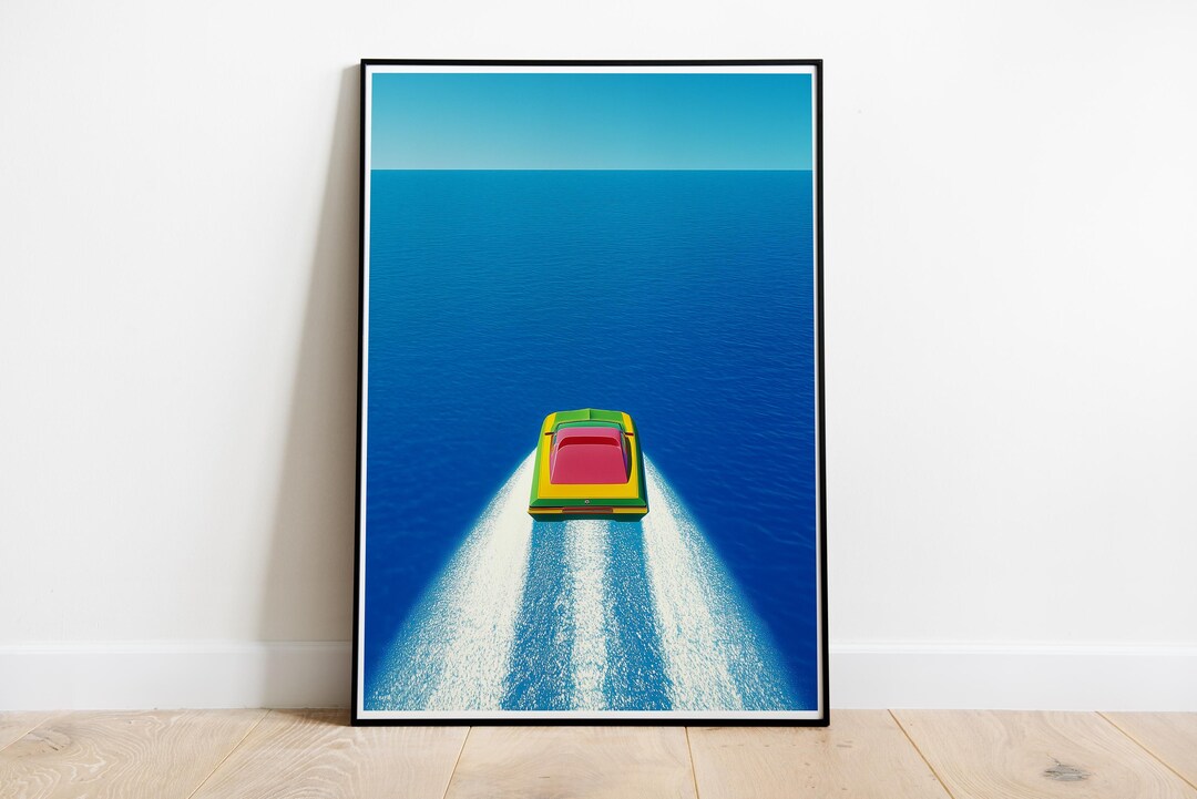 Speedboat, Concept Art, Seascape Art, Isometric Illustration, Sea ...
