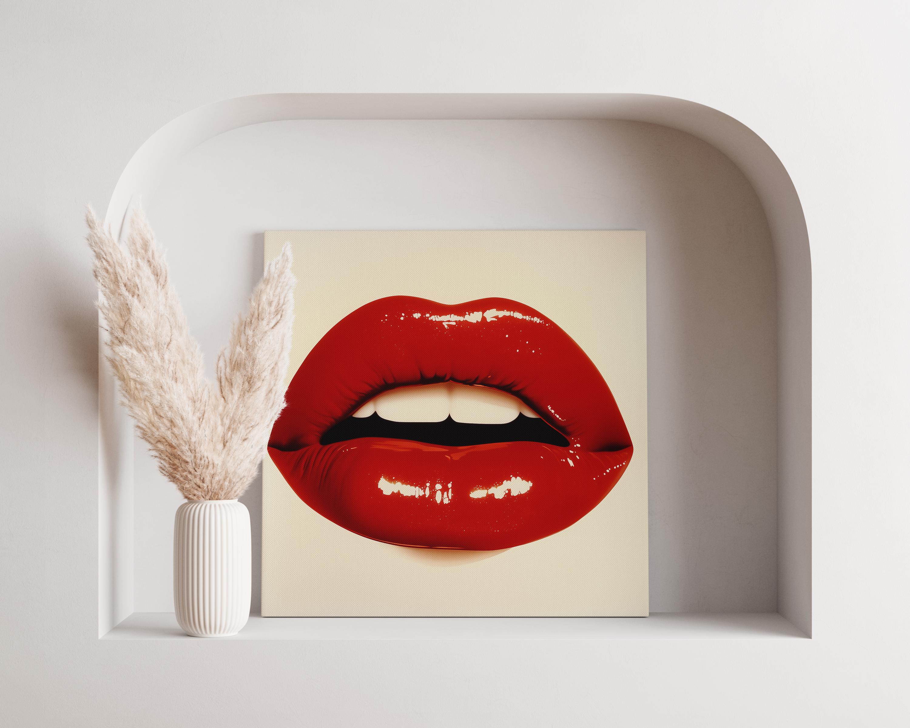 Lips Poster, Red Lips Poster, Pop Art Style Lips, Fashion Magazine ...