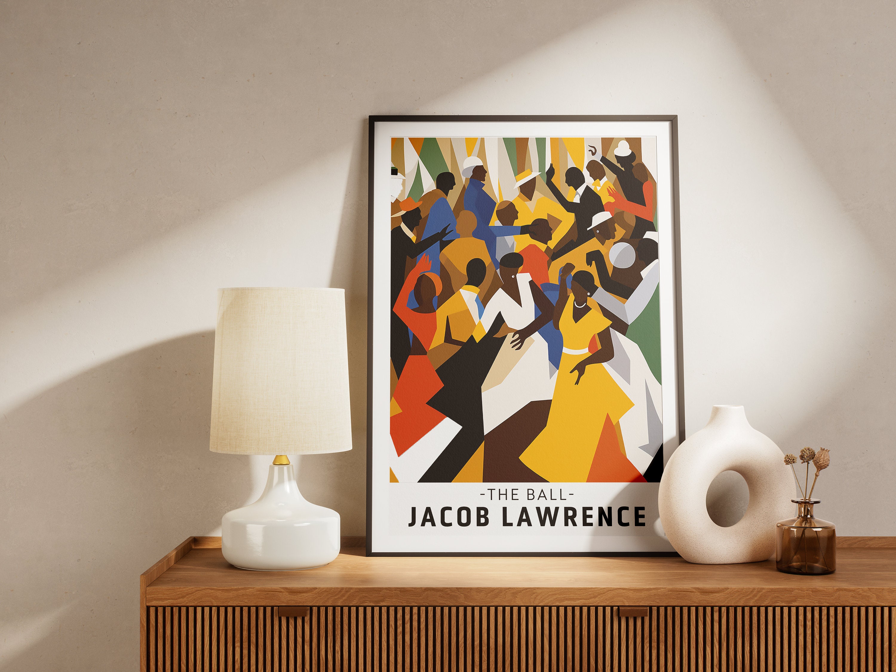 Jacob Lawrence Poster, African American Art, Afro Art, the Ball Art ...