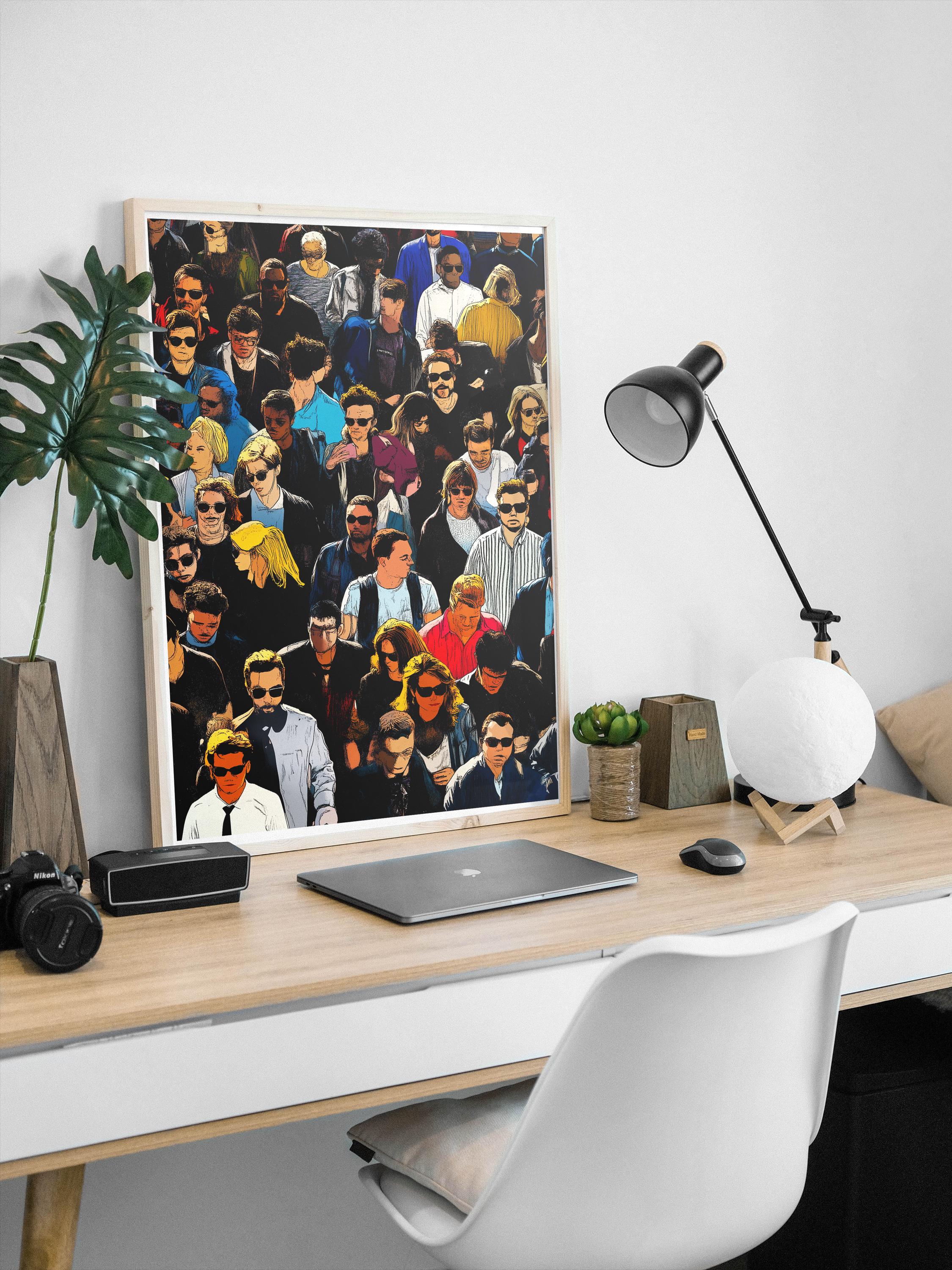 Crowd People Poster, the It Crowd, Comic Book Art, Flat Perspective ...