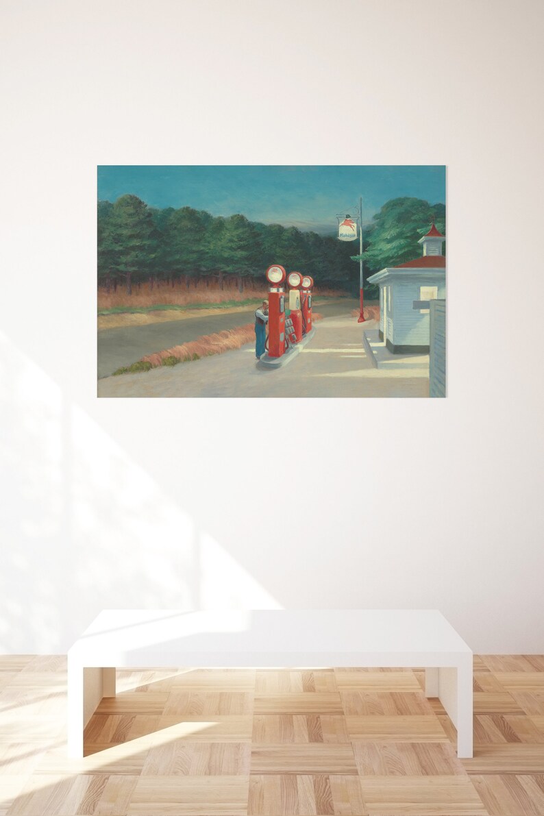 Edward Hopper Reproduction Poster, Gas Station Poster, Social Realism ...