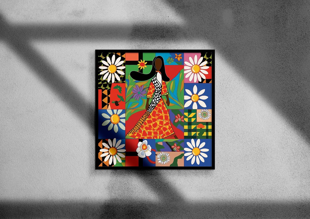 Faith Ringgold Reproduction Poster, Feminist Art, Daisies Print ...