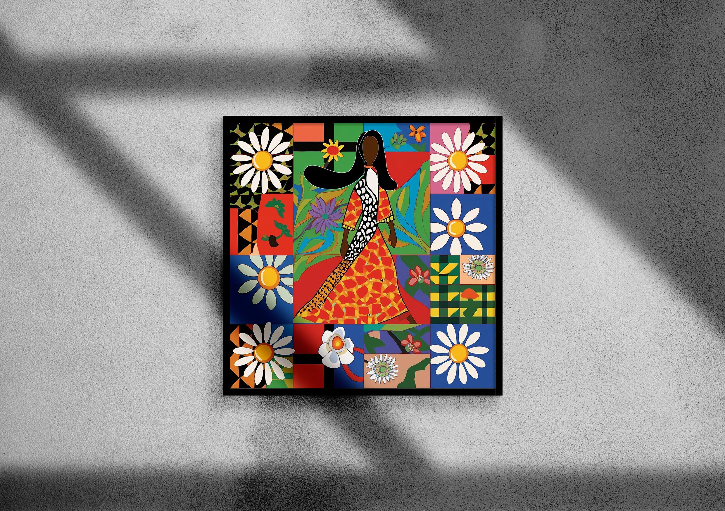 Faith Ringgold Reproduction Poster, Feminist Art, Daisies Print ...