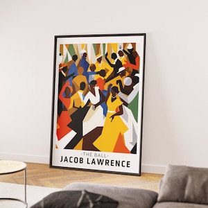Jacob Lawrence Poster, African American Art, Afro Art, the Ball Art ...