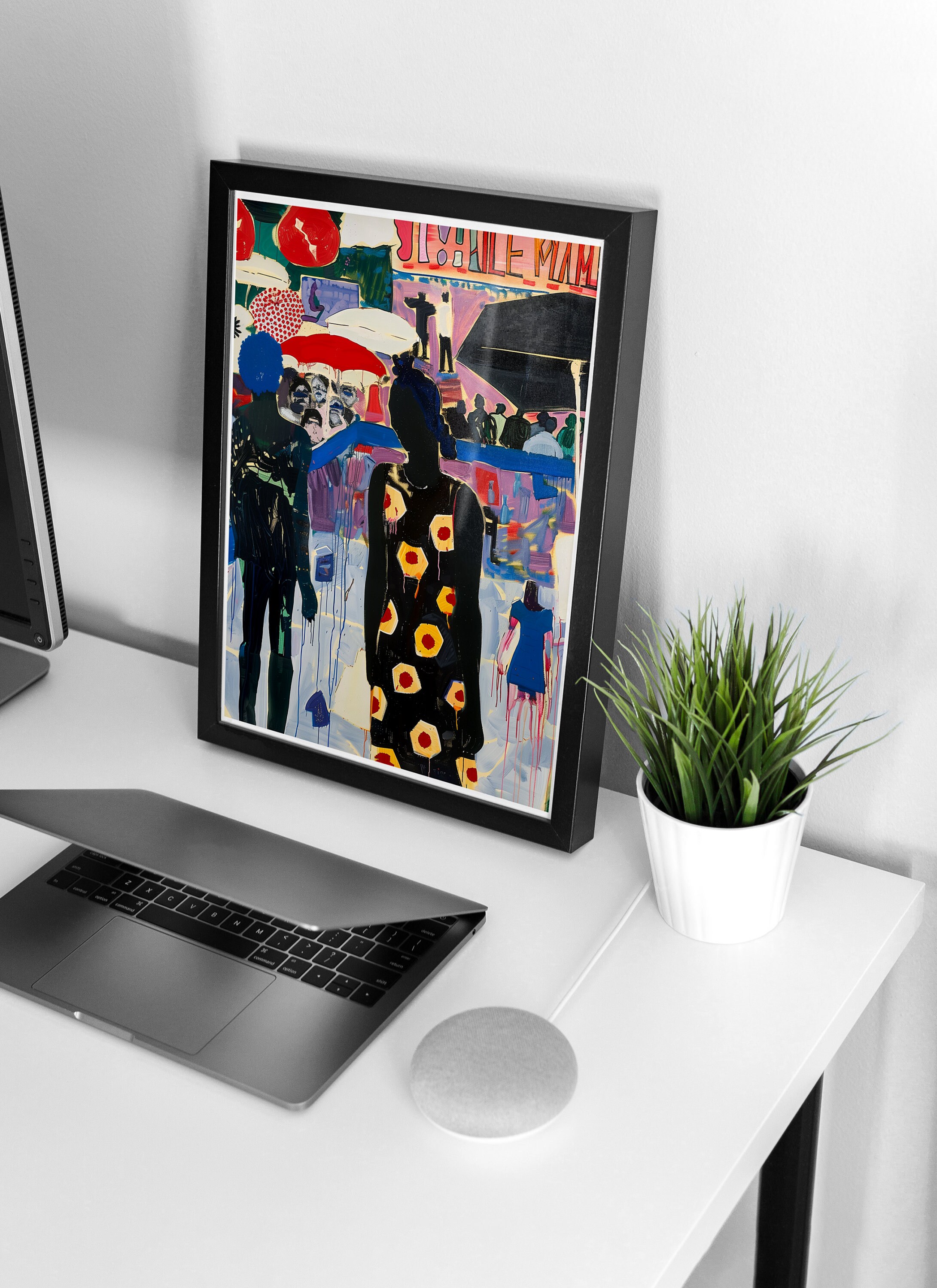 Kerry James Marshall Style Artwork, African American Woman Poster, Afro ...