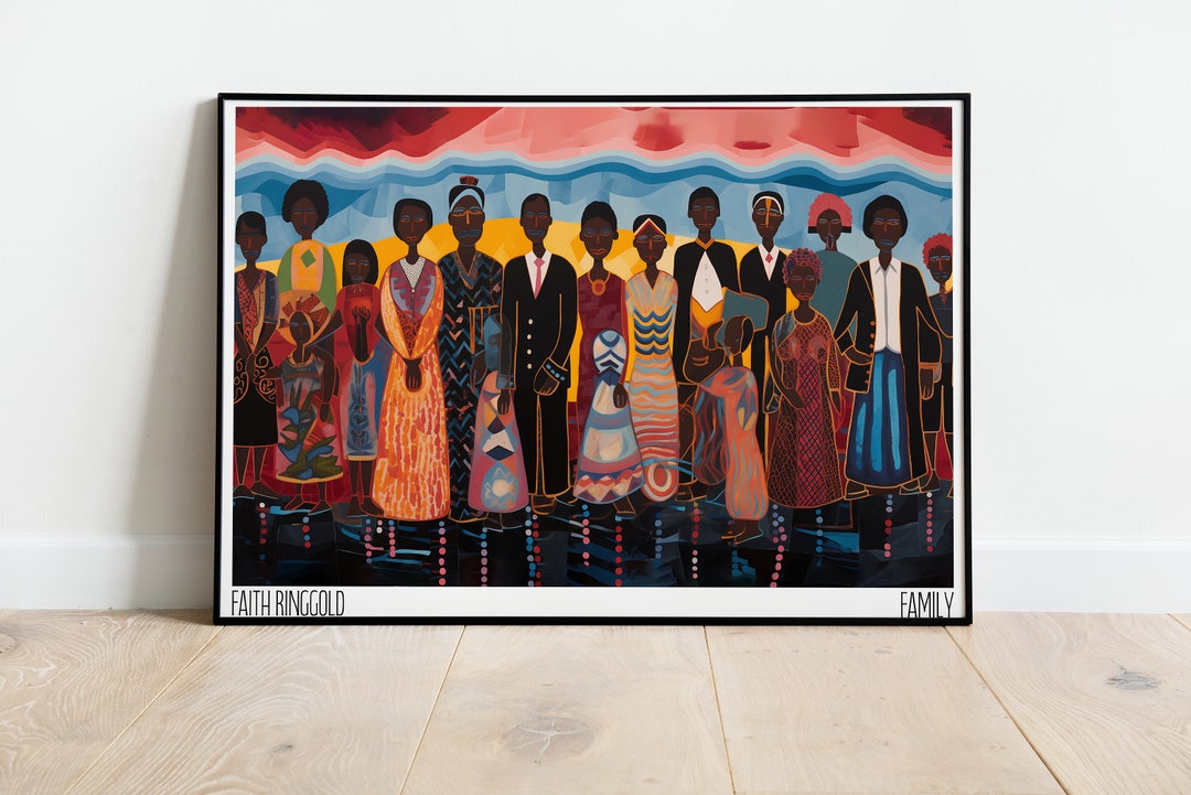Faith Ringgold, BLM, Black Family, African American Art, Reproduction ...