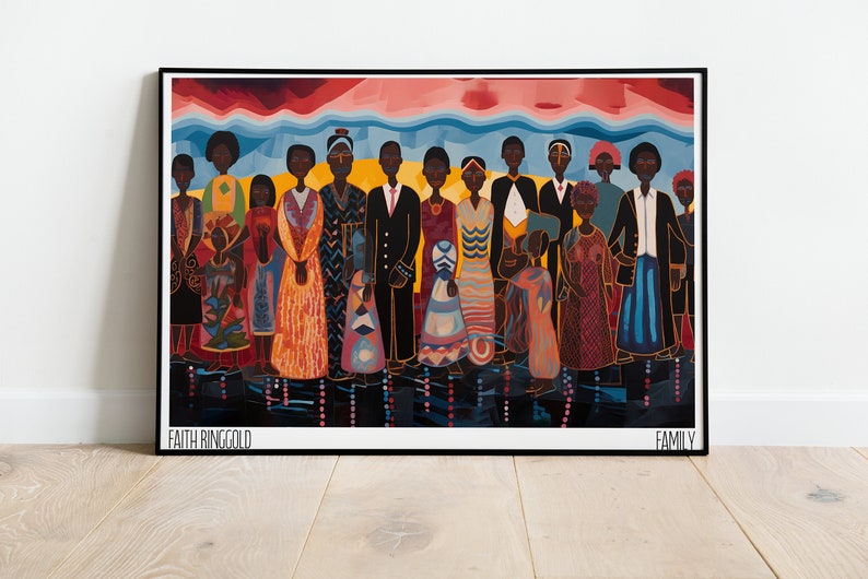 Faith Ringgold, BLM, Black Family, African American Art, Reproduction ...