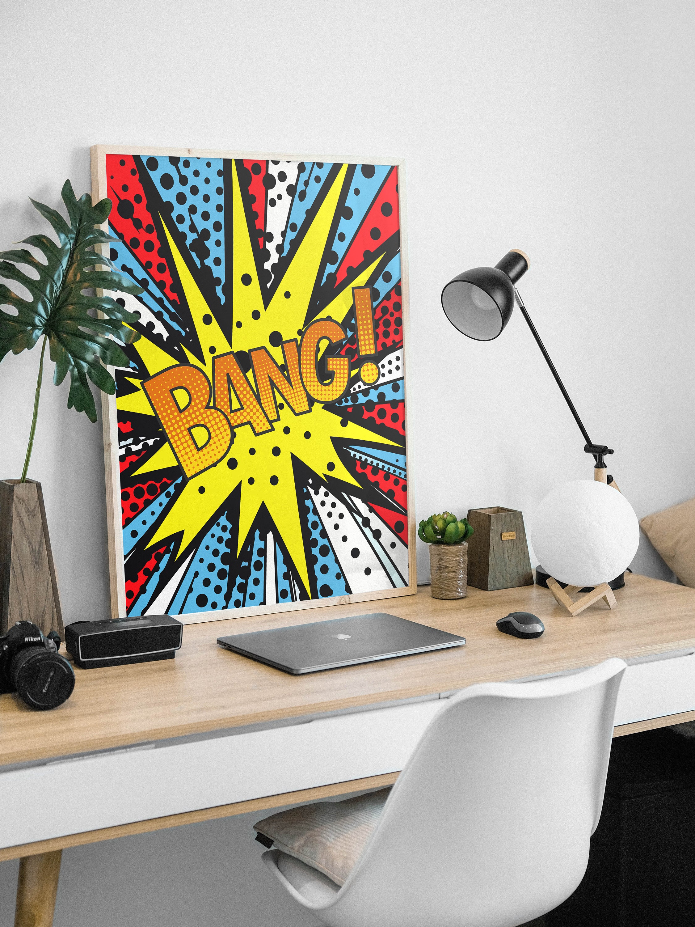 Bang Poster, Pop Art Syle Poster, Lichtenstein Print, Bang Clipart ...