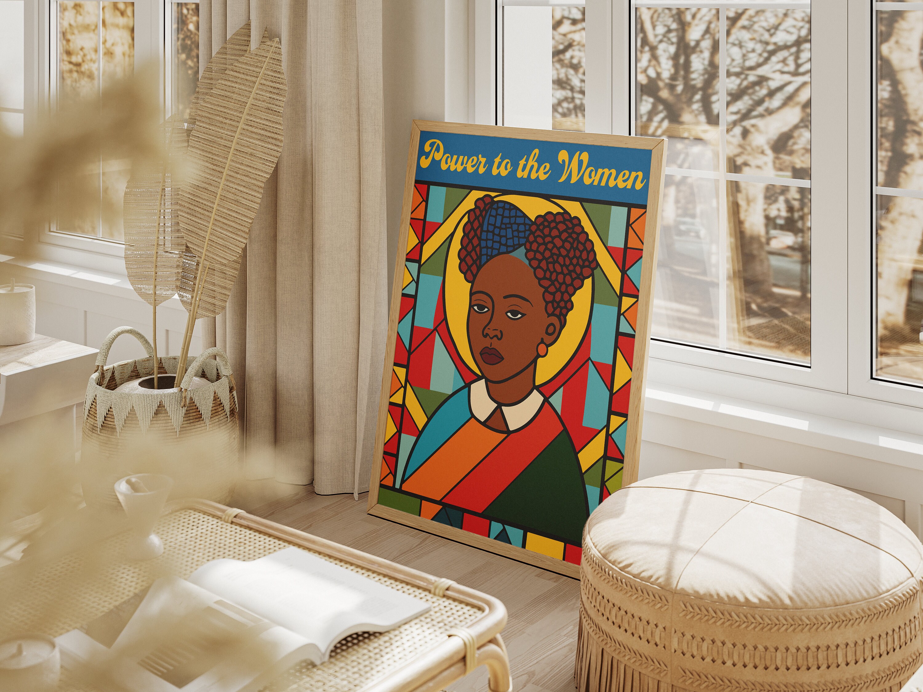 Faith Ringgold Artwork, Power to the Woman, BLM, Black Art, Feminist ...