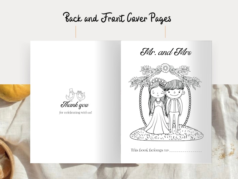 Wedding Coloring Book Kids Printable Wedding Activity Book Wedding ...