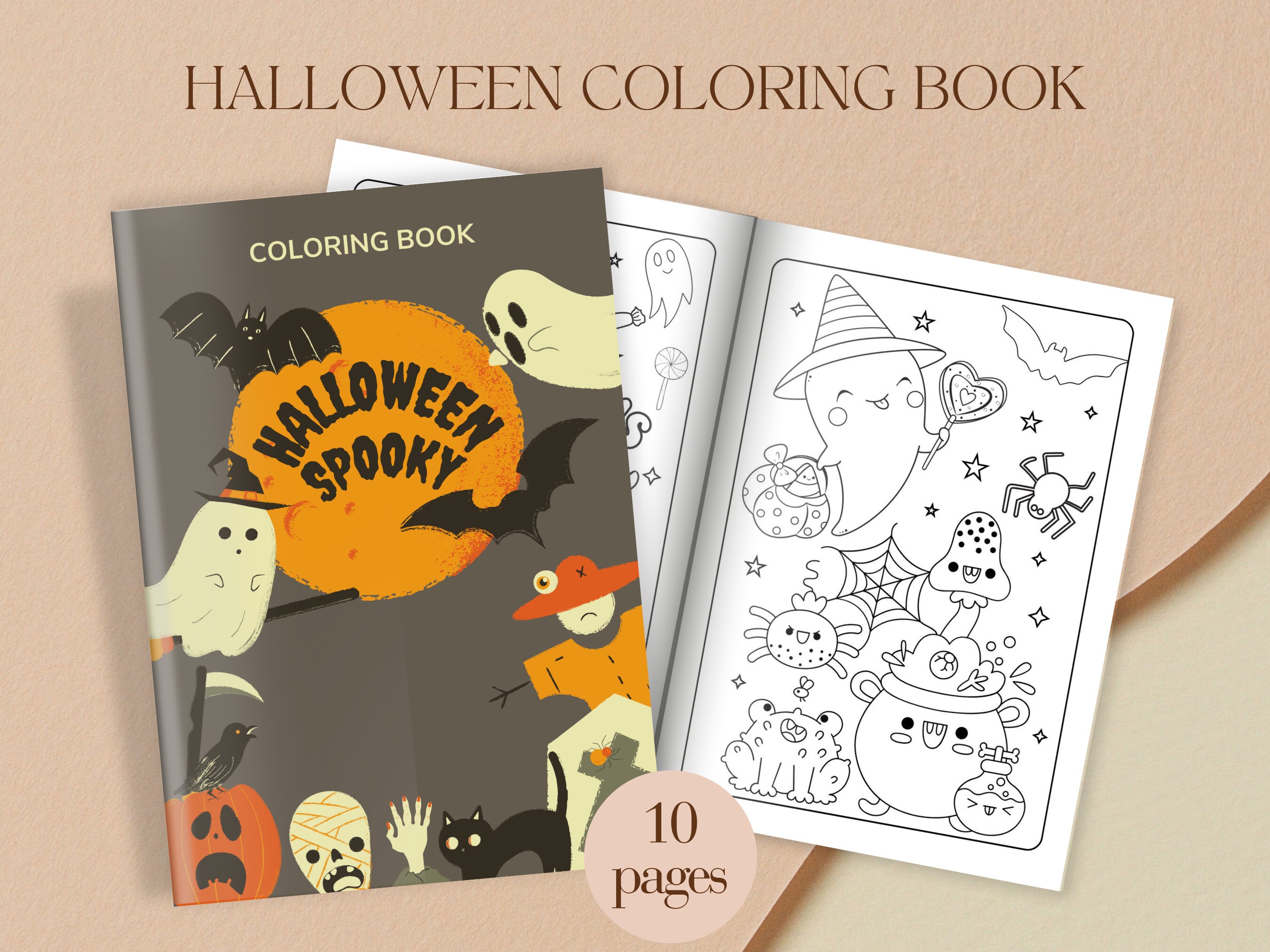 Halloween Coloring Page for Kids Coloring Book Kids Halloween Party ...