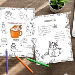 Pumpkin Spice Everything Fall Coloring Page Halloween Coloring Page ...