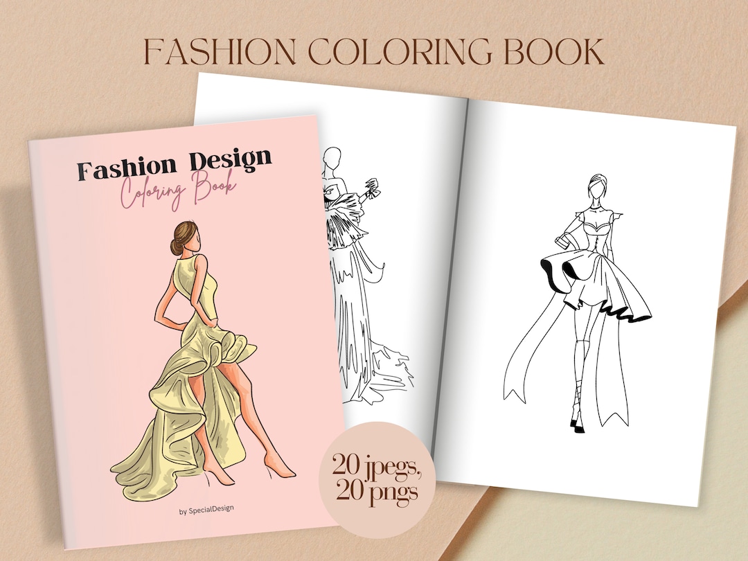 Coloring Page Fashion Illustration Coloring Procreate Fashion Printable ...