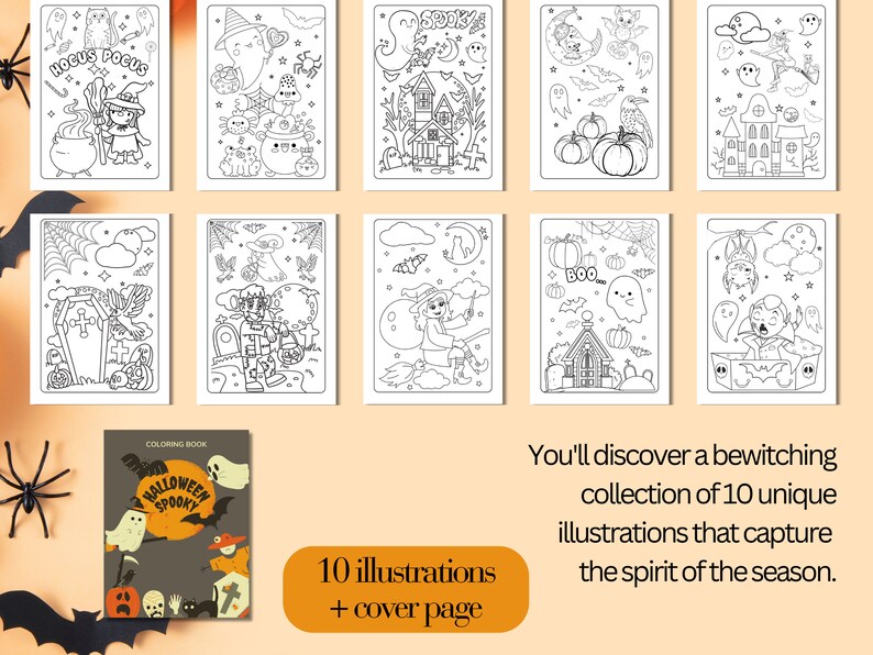 Halloween Coloring Page for Kids Coloring Book Kids Halloween Party ...
