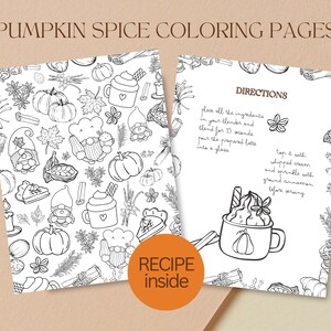 Pumpkin Spice Everything Fall Coloring Page Halloween Coloring Page ...