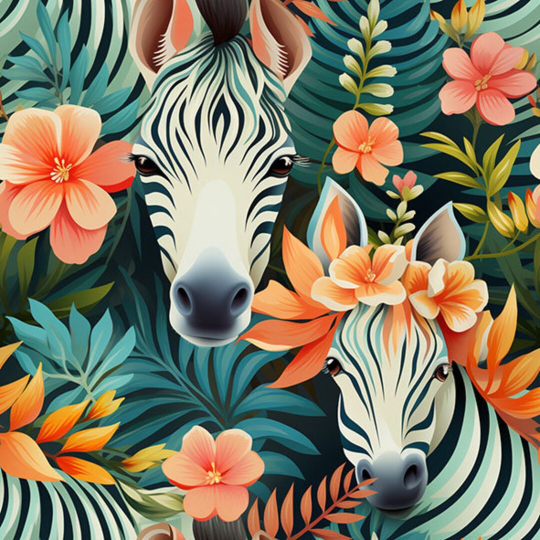 64 Zebra Fabric by the Meter PRE ORDER / Cotton / French Terry ...