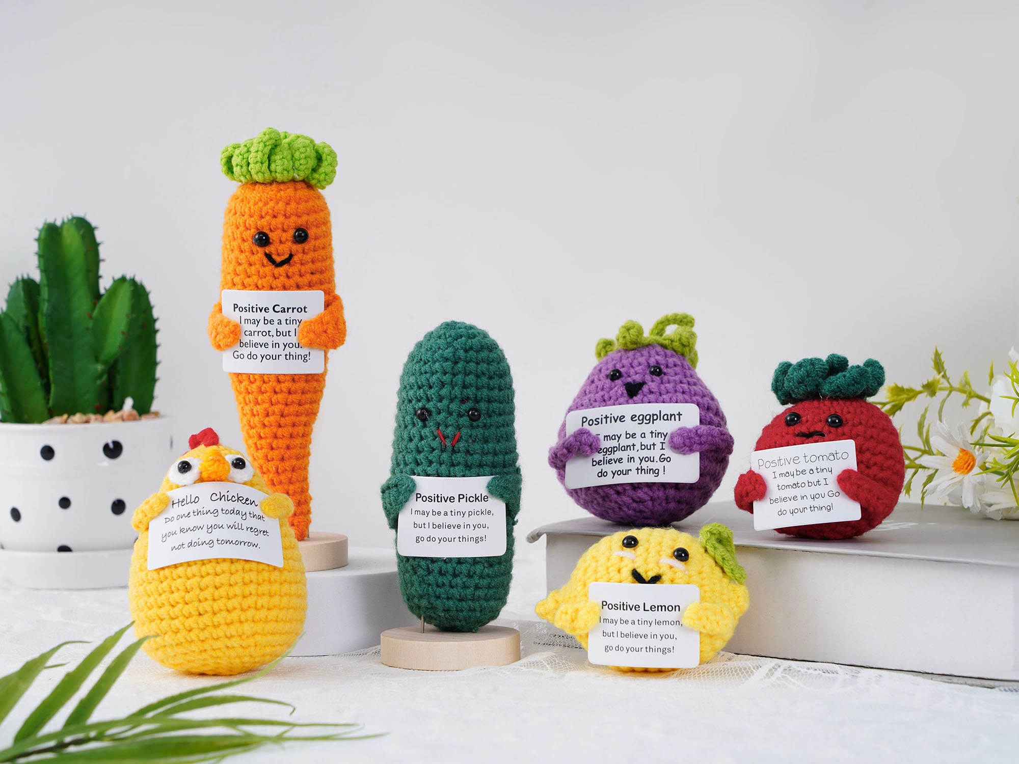 Positive Vegetables Family Set Giftcute Crochet Desk - Etsy UK