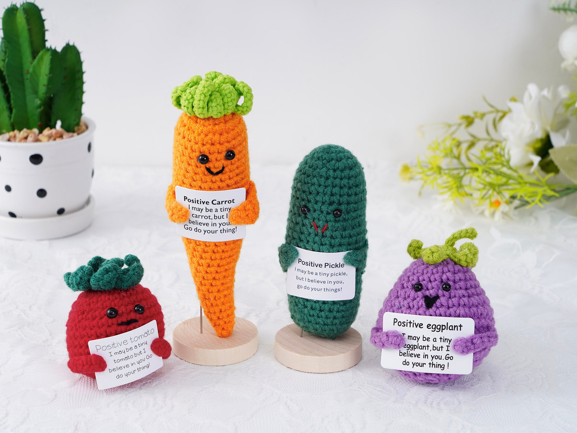 Positive Vegetables Family Set Giftcute Crochet Desk - Etsy UK
