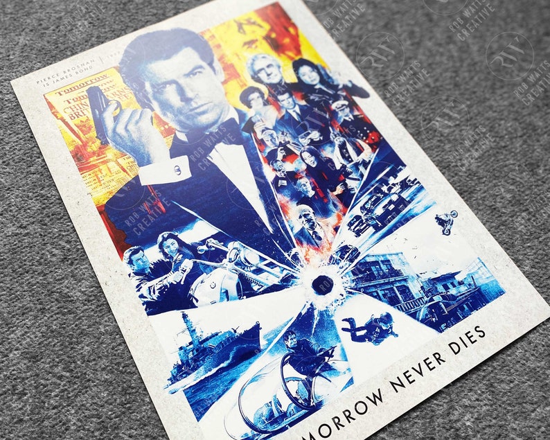 Tomorrow Never Dies: A3 Poster Print Starring Pierce Brosnan, James Bond 007 - Etsy