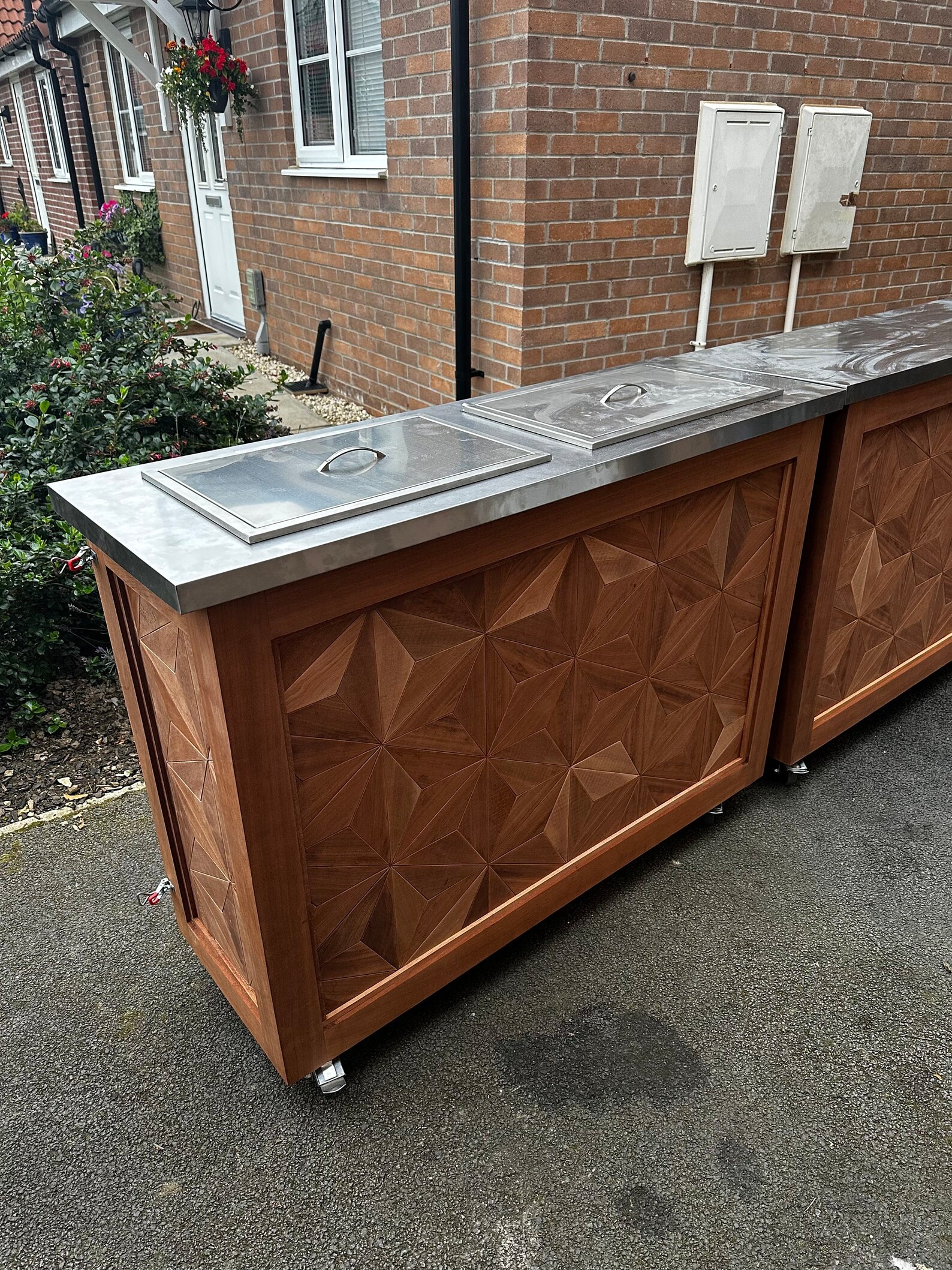 Ultimate Mobile Bar in Elegant Sapele Wood - Customisable & Portable ...