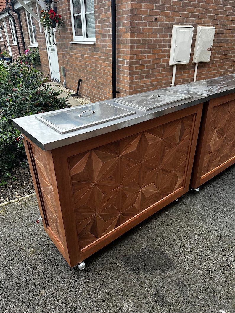Ultimate Mobile Bar in Elegant Sapele Wood - Customisable & Portable ...