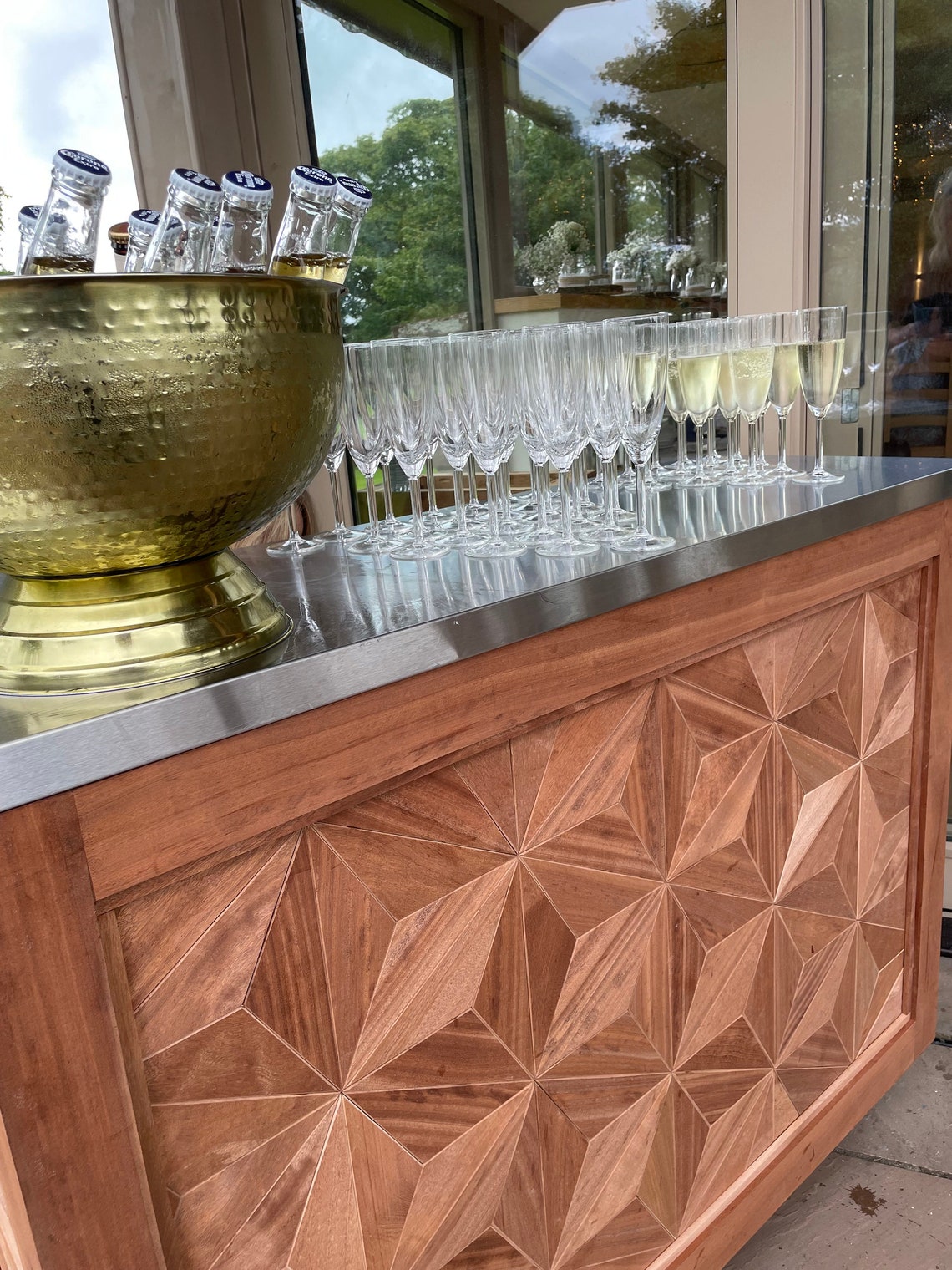 Ultimate Mobile Bar in Elegant Sapele Wood Customisable & Portable ...