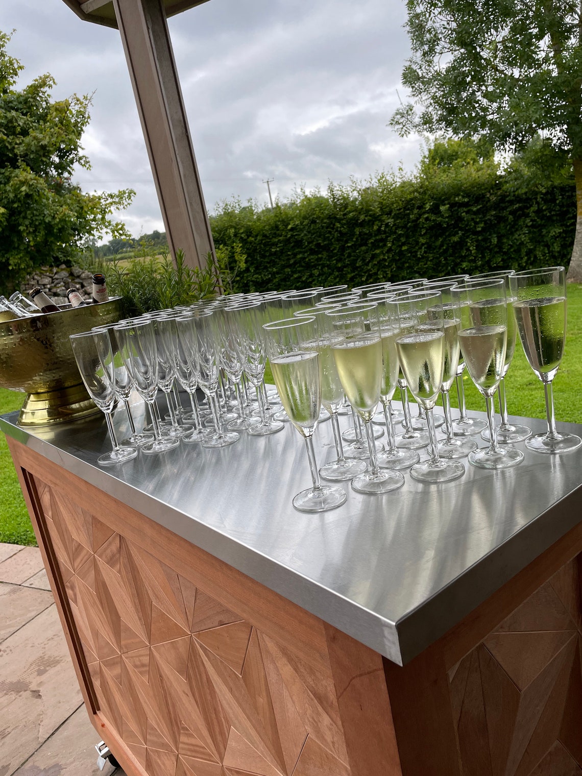 Ultimate Mobile Bar in Elegant Sapele Wood Customisable & Portable ...