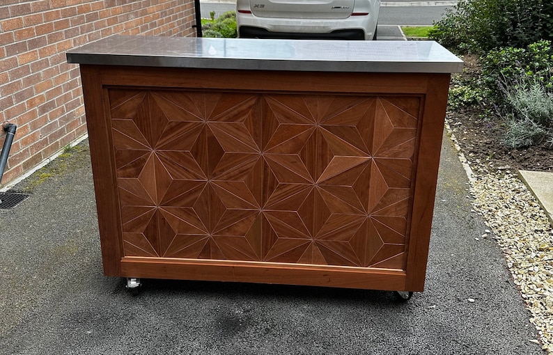 Ultimate Mobile Bar in Elegant Sapele Wood - Customisable & Portable ...