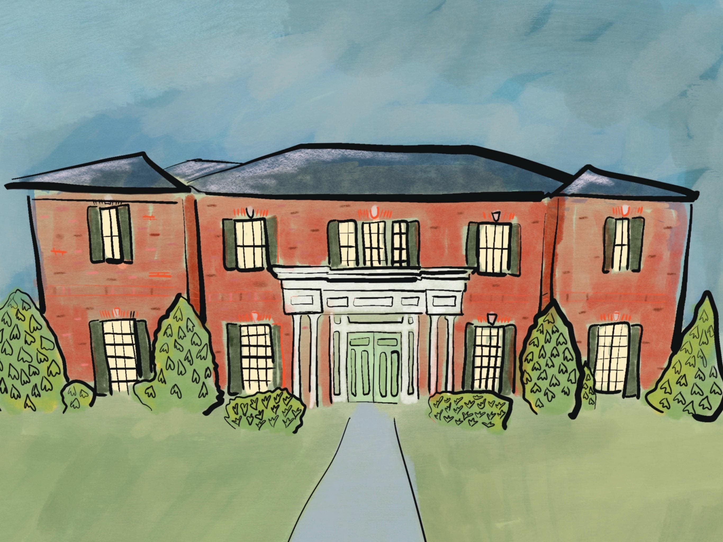 Custom Illustrated House Portrait Ludwig Bemelmans Style in the Style ...