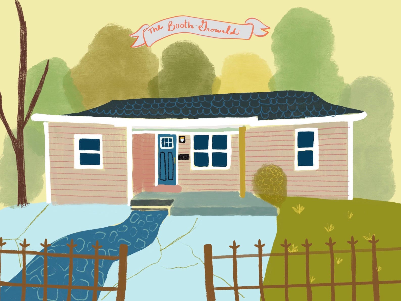 Custom Illustrated House Portrait Ludwig Bemelmans Style in the Style ...
