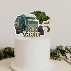 Trash Truck Instant Download Birthday Cake Topper - Digital File - Etsy
