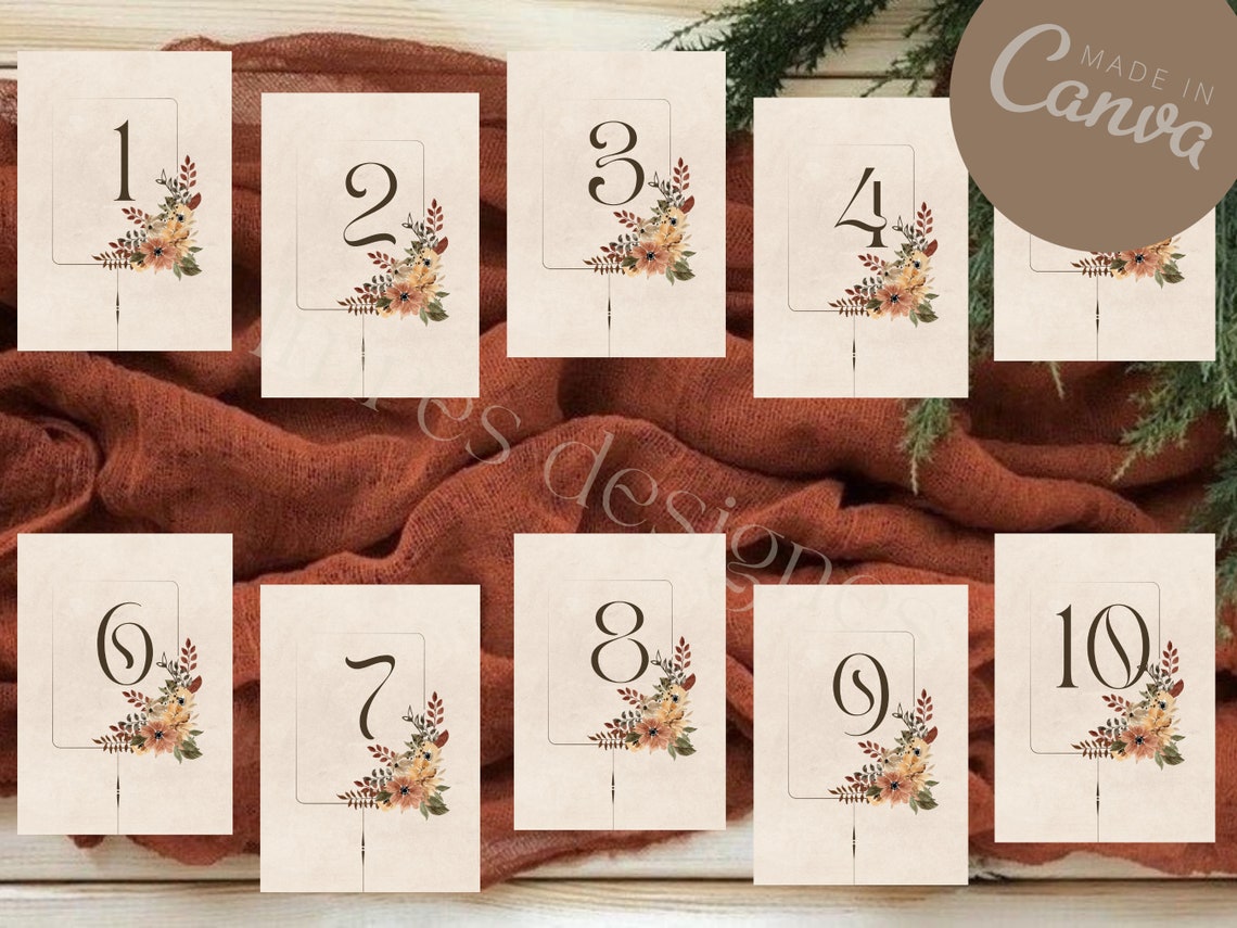 Dry Flowers Theme Digital Template for Wedding Invitation Beige Wedding ...