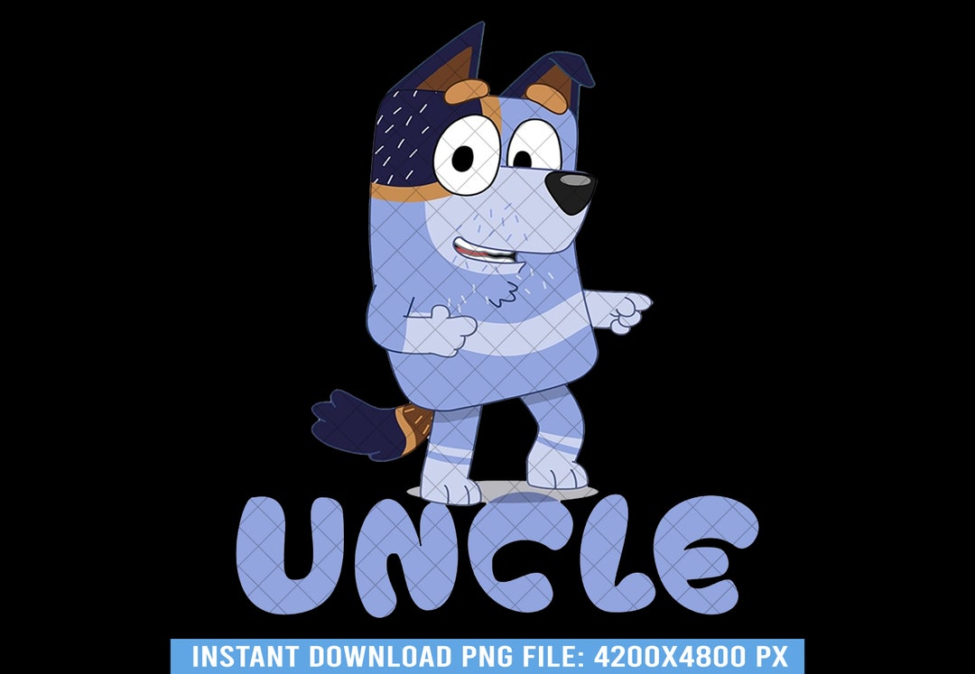 Bluey Uncle Stripe Png Blue Dog Bluey Characters Bluey Dog - Etsy