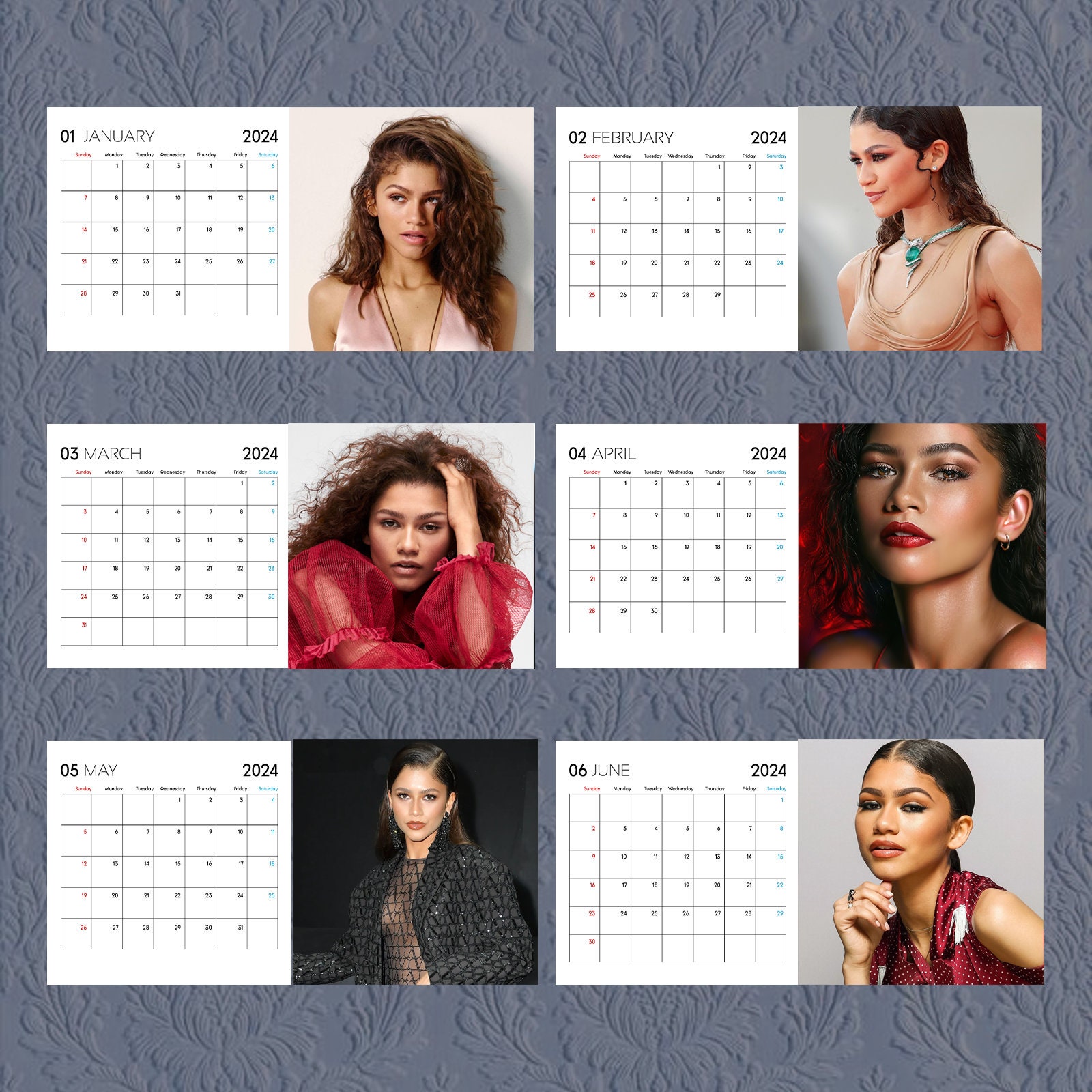 Zendaya Calendar 2024, Celebrity Calendar, Zendaya 2024 Wall Calendar ...
