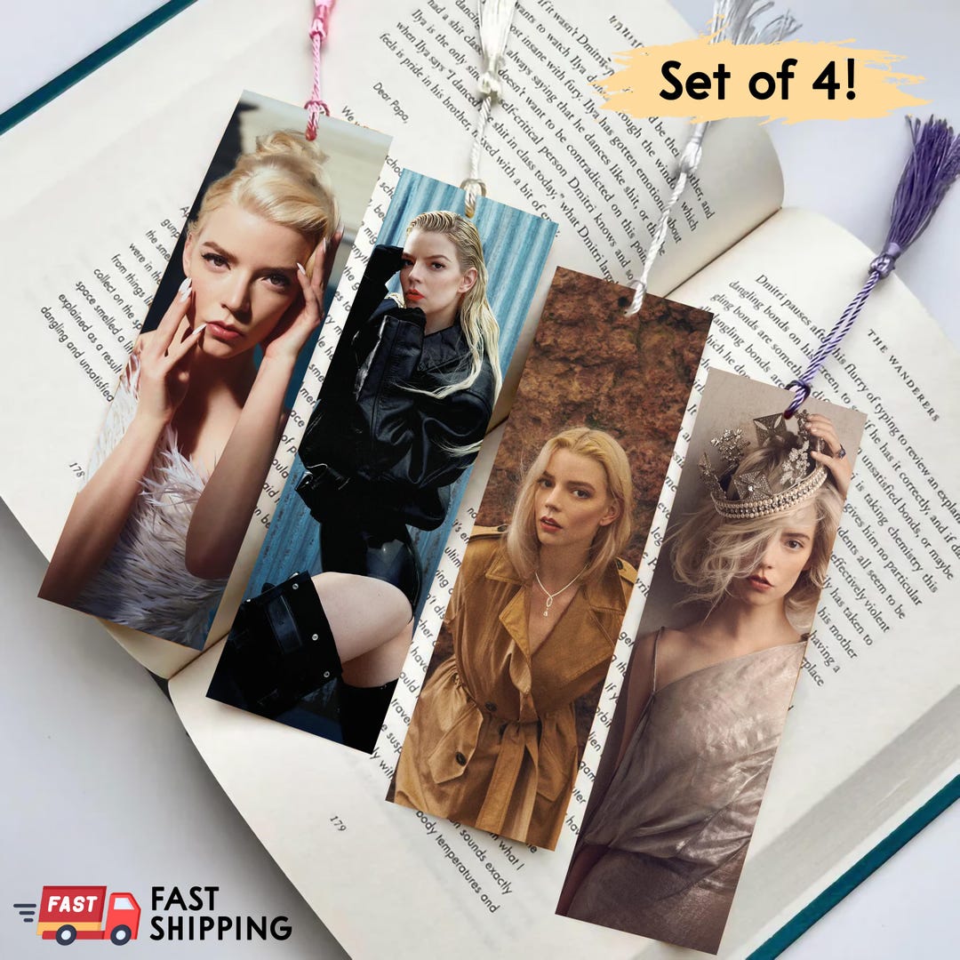 Combo 4 Bookmarks Anya Taylor-joy, Celebrity Bookmark, Pictures ...