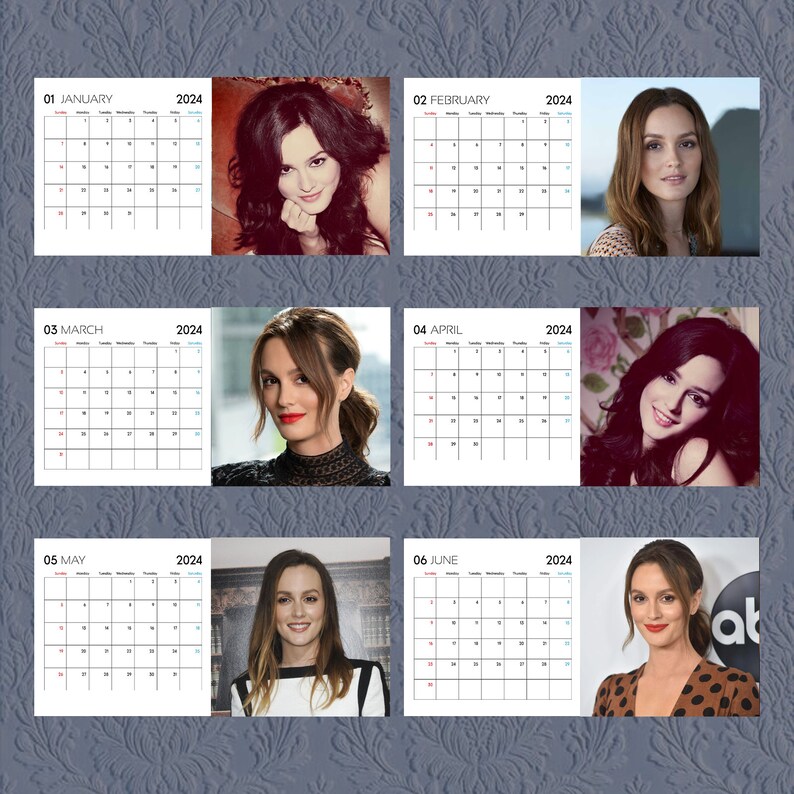 Leighton Meester Calendar 2024 Celebrity Calendar Leighton - Etsy