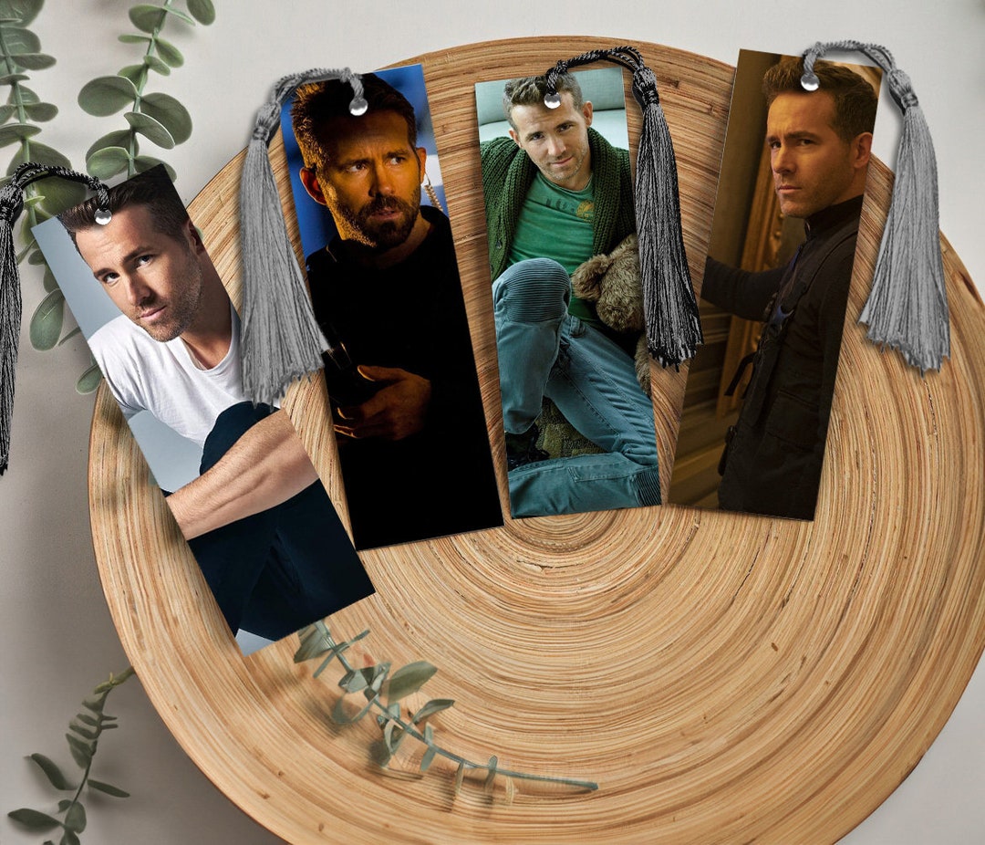 Set 4 Bookmarks Ryan Reynolds, Celebrity Bookmarks, Ryan Reynolds ...