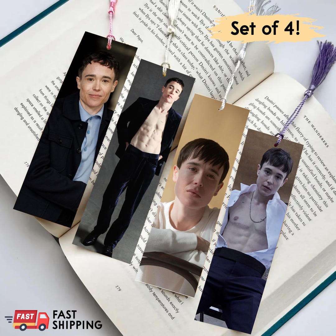 Combo 4 Bookmarks Elliot Page, Celebrity Bookmark, Pictures Bookmarks ...