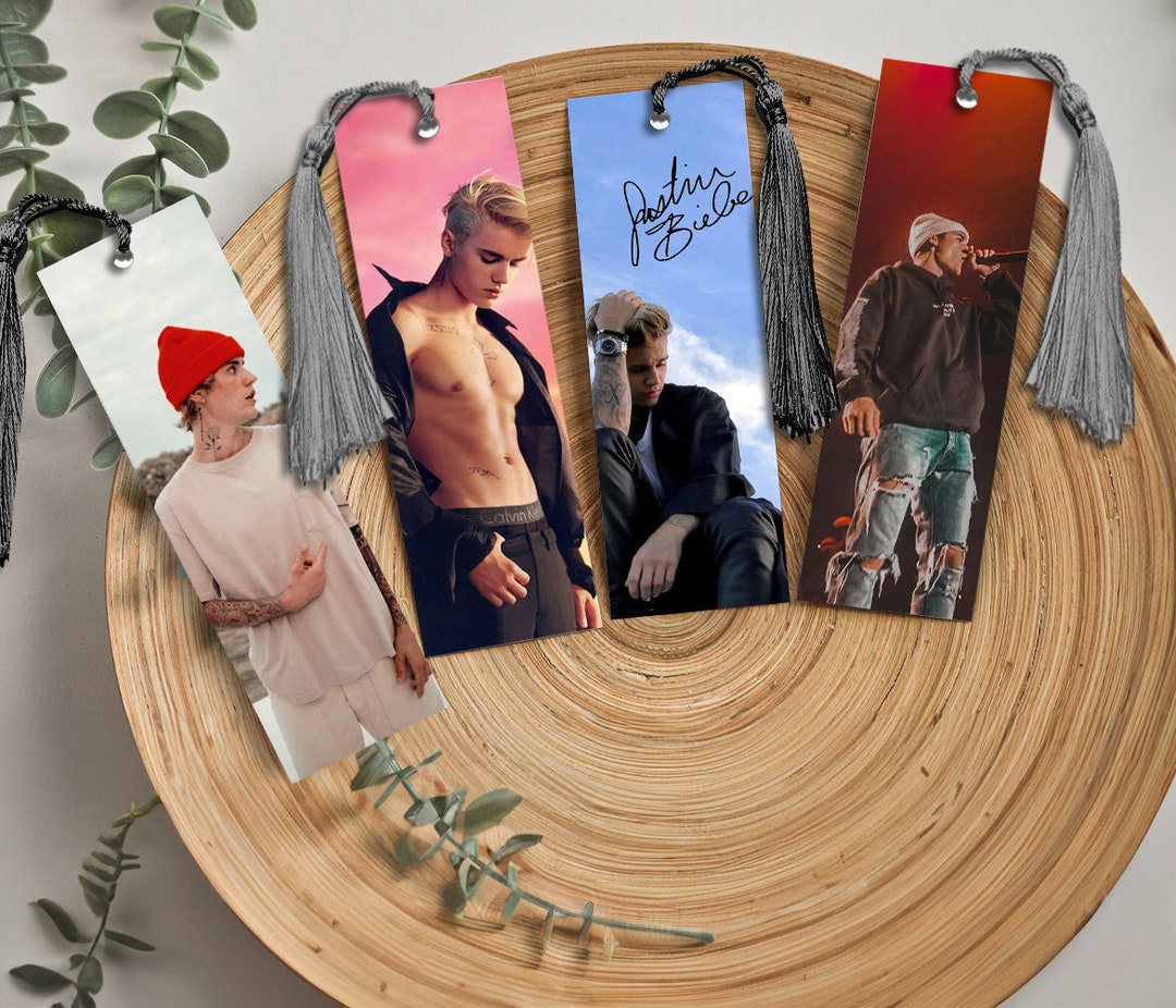 Combo 4 Bookmarks Justin Bieber, Celebrity Bookmarks, Justin Bieber ...