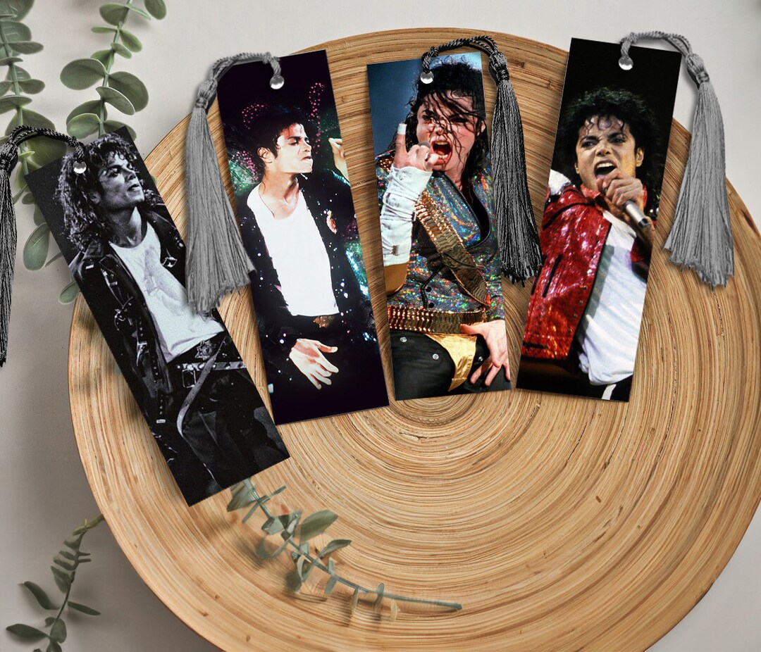 Set 4 Bookmarks Michael Jackson, Celebrity Bookmark, Michael Jackson ...