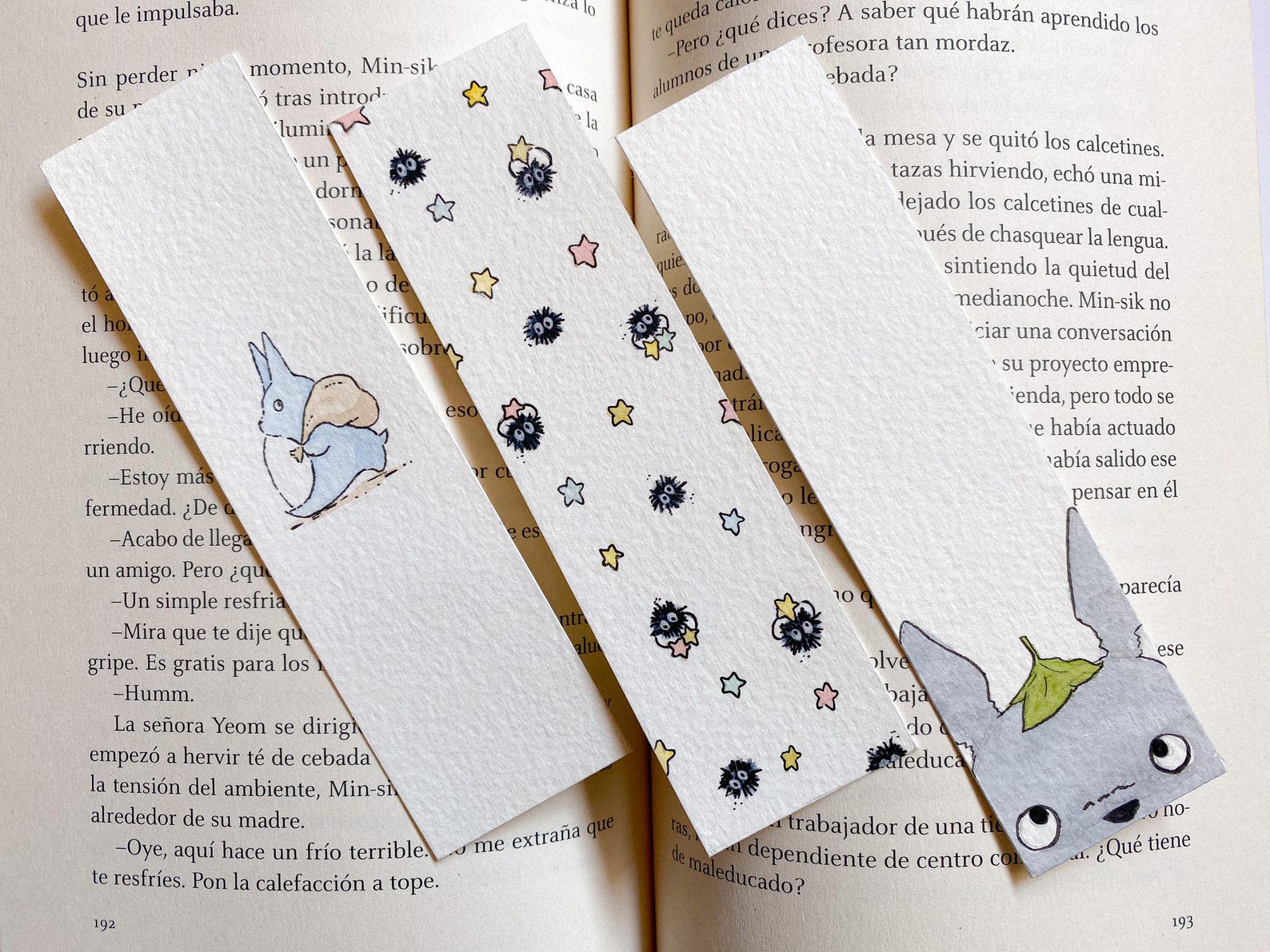 GHIBLI WATERCOLOUR BOOKMARKS Handmade Anime Bookmarks, Totoro, Howls ...