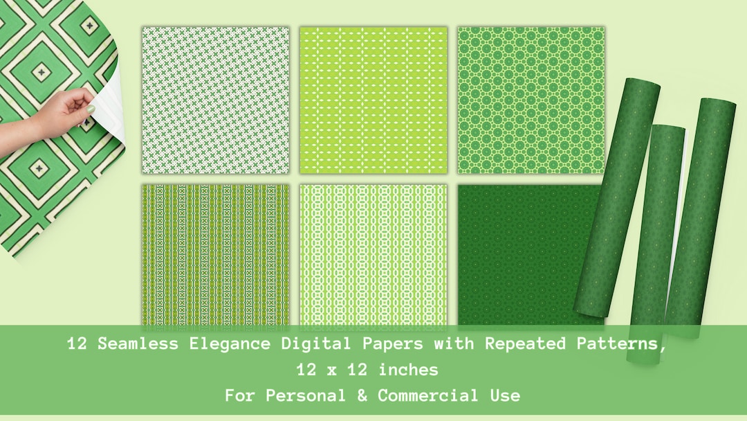 12 Seamless Elegance Digital Papers Elegance Scrapbook Paper - Etsy
